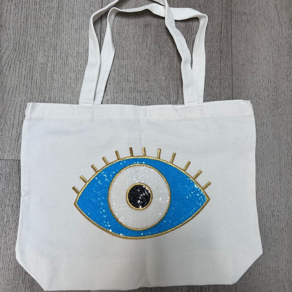 Bags | Brand New Custom Evil Eye Tote Bag Free Gift With Purchase ...